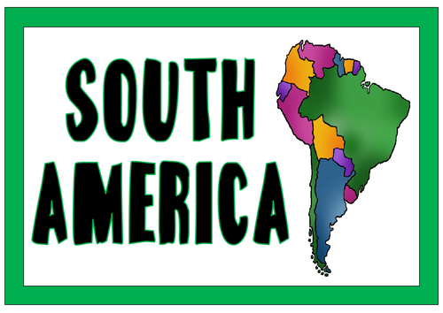 SOUTH AMERICA- RESOURCES LANGUAGE GEOGRAPHY FEATURES DISPLAY SPANISH ...