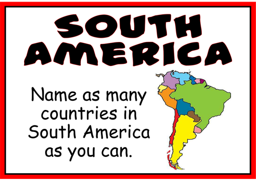 SOUTH AMERICA- RESOURCES LANGUAGE GEOGRAPHY FEATURES DISPLAY SPANISH ...