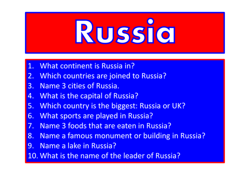RUSSIA RUSSIAN CULTURE DIVERSITY TEACHING RESOURCES LANGUAGE GEOGRAPHY ...