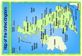UNITED KINGDOM UK GB TEACHING RESOURCES -KS2-3 GEOGRAPHY MAPS WELSH ...