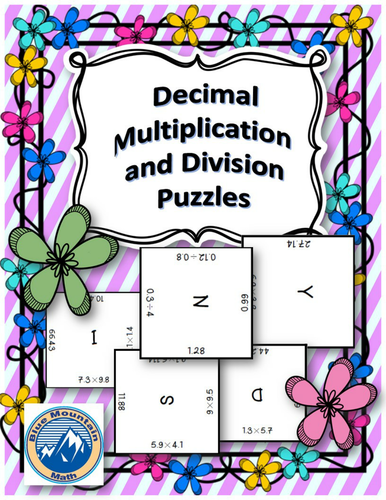Multiplying and Dividing Decimals Puzzle Set | Teaching Resources