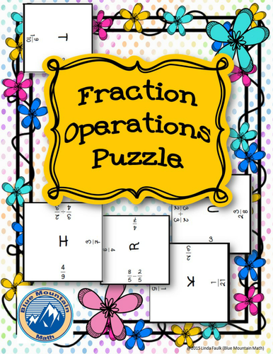 Fractions Operations Puzzle Set | Teaching Resources