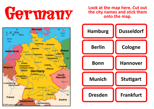 GERMANY TEACHING RESOURCES -GEOGRAPHY MAPS GERMAN LANGUAGE CULTURE ...