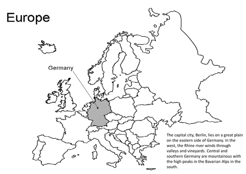 GERMANY TEACHING RESOURCES -GEOGRAPHY MAPS GERMAN LANGUAGE CULTURE ...