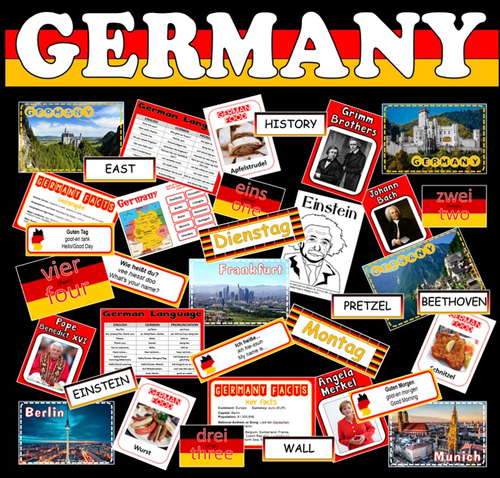 GERMANY TEACHING RESOURCES -GEOGRAPHY MAPS GERMAN LANGUAGE CULTURE ...