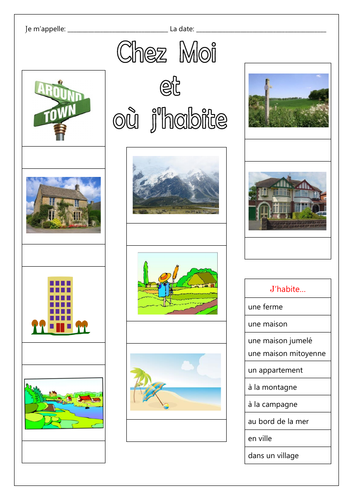 FRENCH - Where I Live - Où j'habite - BUNDLE | Teaching Resources