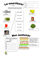 FRENCH FOOD La nourriture Worksheet 1 | Teaching Resources