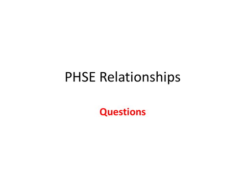PHSE Relationships Sex Love Friendship Whole Topic Module Resource ...