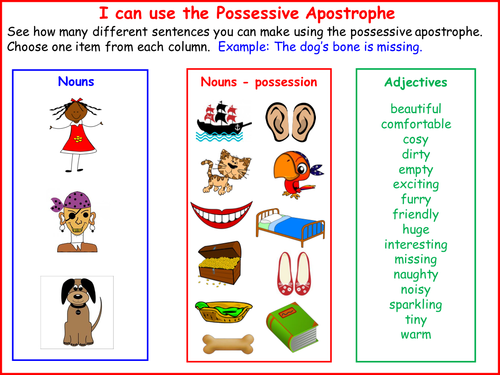 Possessive apostrophe practice sheets -singular and plural by - UK ...