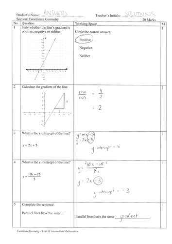 Coordinate Geometry Year 10 Int Math | Teaching Resources