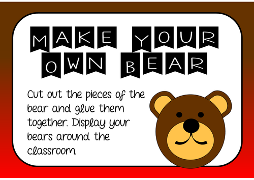 BEARS TEACHING RESOURCES SCIENCE ANIMALS EYFS KS 1-2 ROLE PLAY LITERACY ...