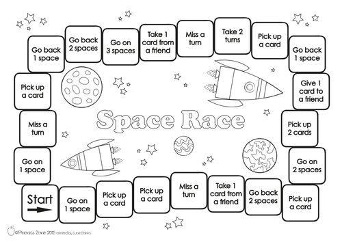 a-e Phonics Game 'Space Race' | Teaching Resources
