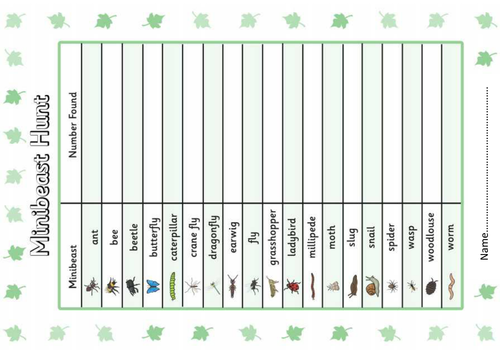 MINIBEASTS INSECTS SCIENCE RESOURCES EARLY YEARS KS1-2 DISPLAY ANIMALS ...