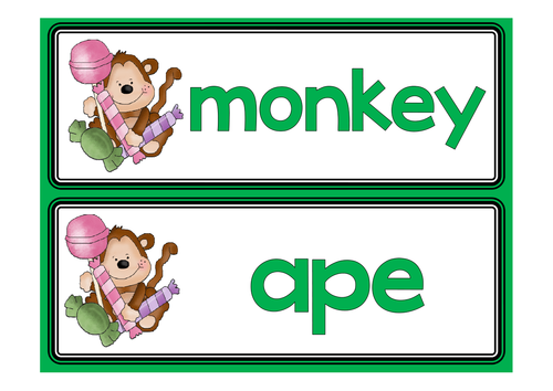 MONKEYS PRIMATES TEACHING RESOURCES KEY STAGE 1-2 SCIENCE DISPLAY ...