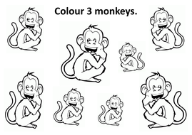 MONKEYS PRIMATES TEACHING RESOURCES KEY STAGE 1-2 SCIENCE DISPLAY ...