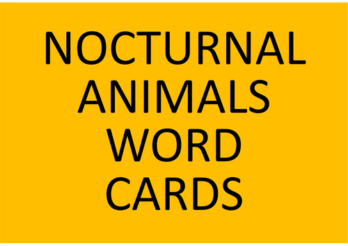 NOCTURNAL ANIMALS TEACHING RESOURCES DISPLAY SCIENCE HIBERNATION KS 1-2 ...
