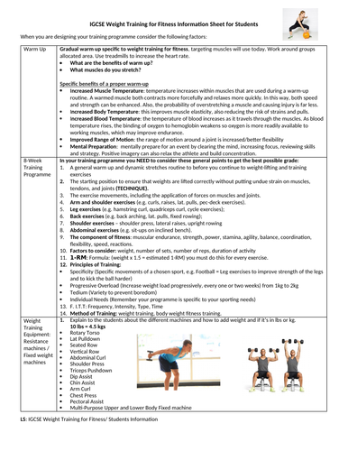 IGCSE Weight Training for Fitness Lesson Plans - Year 10/11 | Teaching ... IGCSE Weight Training for Fitness Lesson Plans - Year 10/11 | Teaching ...