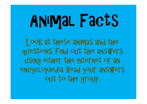 WORLD ANIMALS AFRICA USA AUSTRALIA TEACHING RESOURCES DISPLAY SCIENCE ...