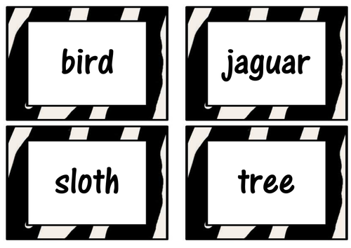 RAINFOREST RESOURCES EARLY YEARS KEY STAGE 1-2 JUNGLE ANIMAL DISPLAY ...