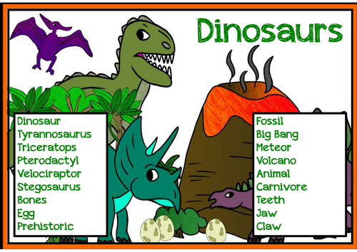 DINOSAUR TEACHING RESOURCES SCIENCE HISTORY KEY STAGE 1-2 DISPLAY ...