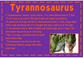 DINOSAUR TEACHING RESOURCES SCIENCE HISTORY KEY STAGE 1-2 DISPLAY ...