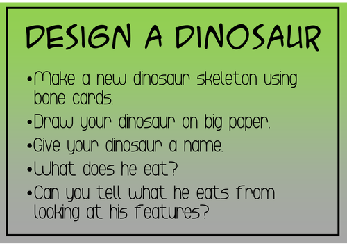 DINOSAUR TEACHING RESOURCES SCIENCE HISTORY KEY STAGE 1-2 DISPLAY ...