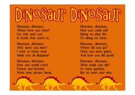 DINOSAUR TEACHING RESOURCES SCIENCE HISTORY KEY STAGE 1-2 DISPLAY ...