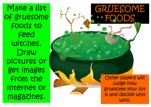 HALLOWEEN TEACHING RESOURCES SCIENCE FOOD EYFS KS1-2 WITCH GHOST ROLE ...