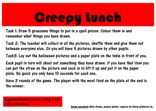 HALLOWEEN TEACHING RESOURCES SCIENCE FOOD EYFS KS1-2 WITCH GHOST ROLE ...