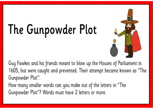 BONFIRE NIGHT, GUY FAWKES resources Gunpowder plot fireworks KS1 KS2 ...