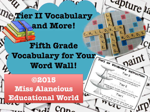 Grade Five Academic Vocabulary for Word Walls! | Teaching Resources