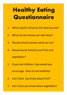 HEALTHY EATING TEACHING RESOURCES KS1 KS2 KS3 FOOD TECHNOLOGY DISPLAY ...