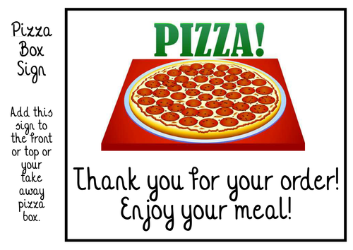 PIZZA DELIVERY SHOP ROLE PLAY FOOD HEALTHY EATING EARLY YEARS KEY STAGE ...