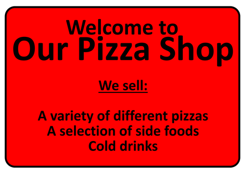 PIZZA DELIVERY SHOP ROLE PLAY FOOD HEALTHY EATING EARLY YEARS KEY STAGE ...