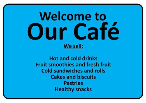 CAFE ROLE PLAY TEACHING RESOURCES DRAWING EYFS FOOD HEALTHY EATING ...