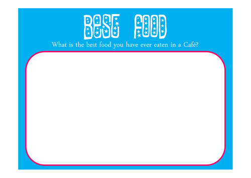 CAFE ROLE PLAY TEACHING RESOURCES DRAWING EYFS FOOD HEALTHY EATING ...