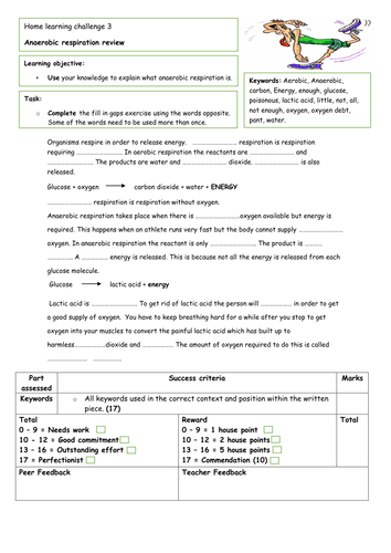 NEW KS3 SCIENCE YEAR 8 SPORTS SCIENCE TRACKING, FEEDBACK AND HOME ...