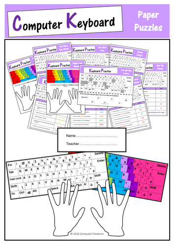 Keyboarding Paper Worksheets Booklet | Teaching Resources