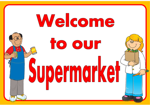 SUPERMARKET ROLE PLAY TEACHING RESOURCES KS1-2 FOOD SCIENCE EYFS MONEY ...