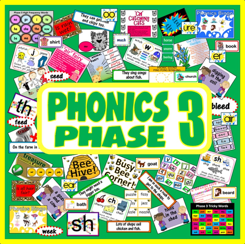 PHONICS PHASE 3 TEACHING RESOURCES EYFS KS1 READING LETTERS SOUNDS ...