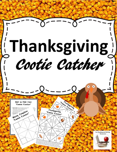 Thanksgiving Cootie Catcher | Teaching Resources
