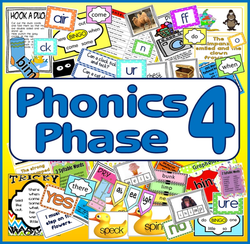 PHONICS PHASE 4 TEACHING RESOURCES LETTERS SOUNDS Key stage 1-2 ...