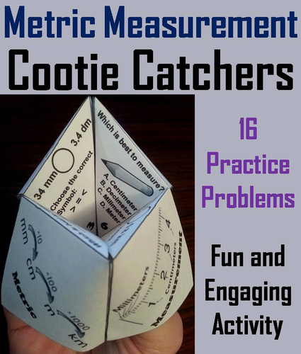 Metric Measurement Cootie Catchers | Teaching Resources
