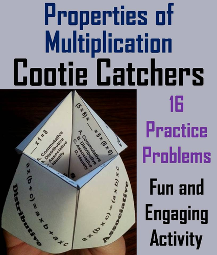 Properties of Multiplication Cootie Catchers | Teaching Resources