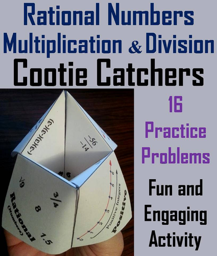 Rational Numbers (Multiplication and Division) Cootie Catchers ...