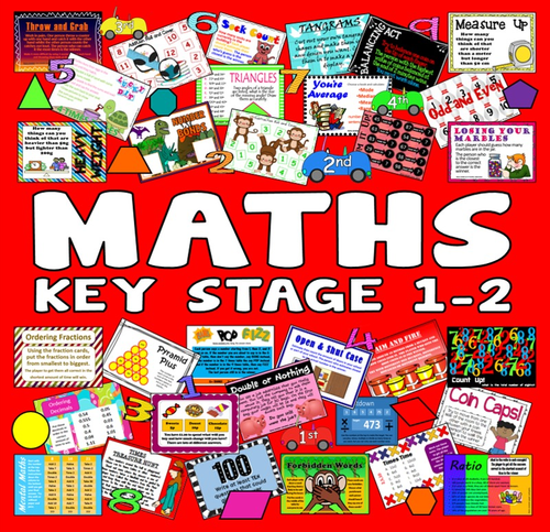 *MATHS BUNDLE KEY STAGE 1-2* 200 MATHS ACTIVITIES KS1-2, TIMES TABLES ...