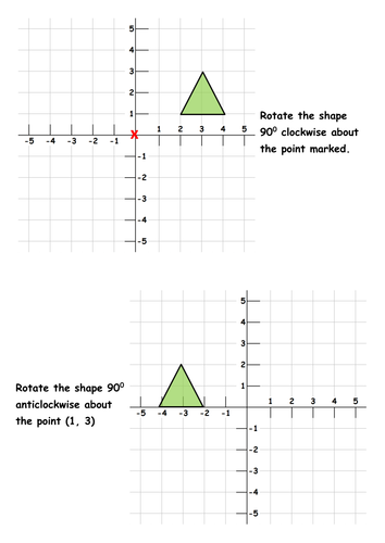 Rotations Of Shapes On A Graph Rotations Of Shapes On A Graph