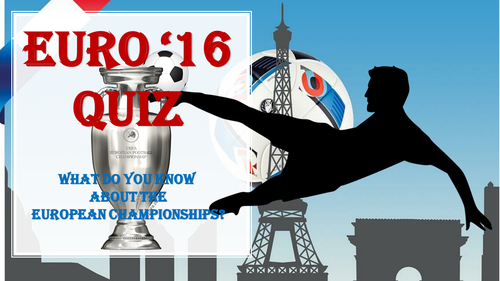European Championships: Euro '16: Quiz and games bundle | Teaching ...