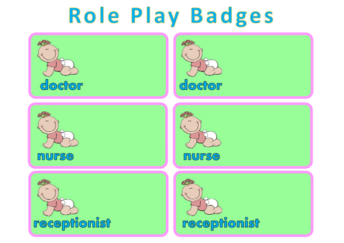 BABY CLINIC ROLE PLAY TEACHING RESOURCES EARLY YEARS EYFS FAMILY KS 1-2 ...