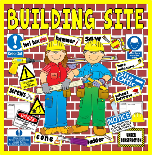 BUILDING SITE CONSTRUCTION ROLE PLAY TEACHING RESOURCES EYFS KS1 ...
